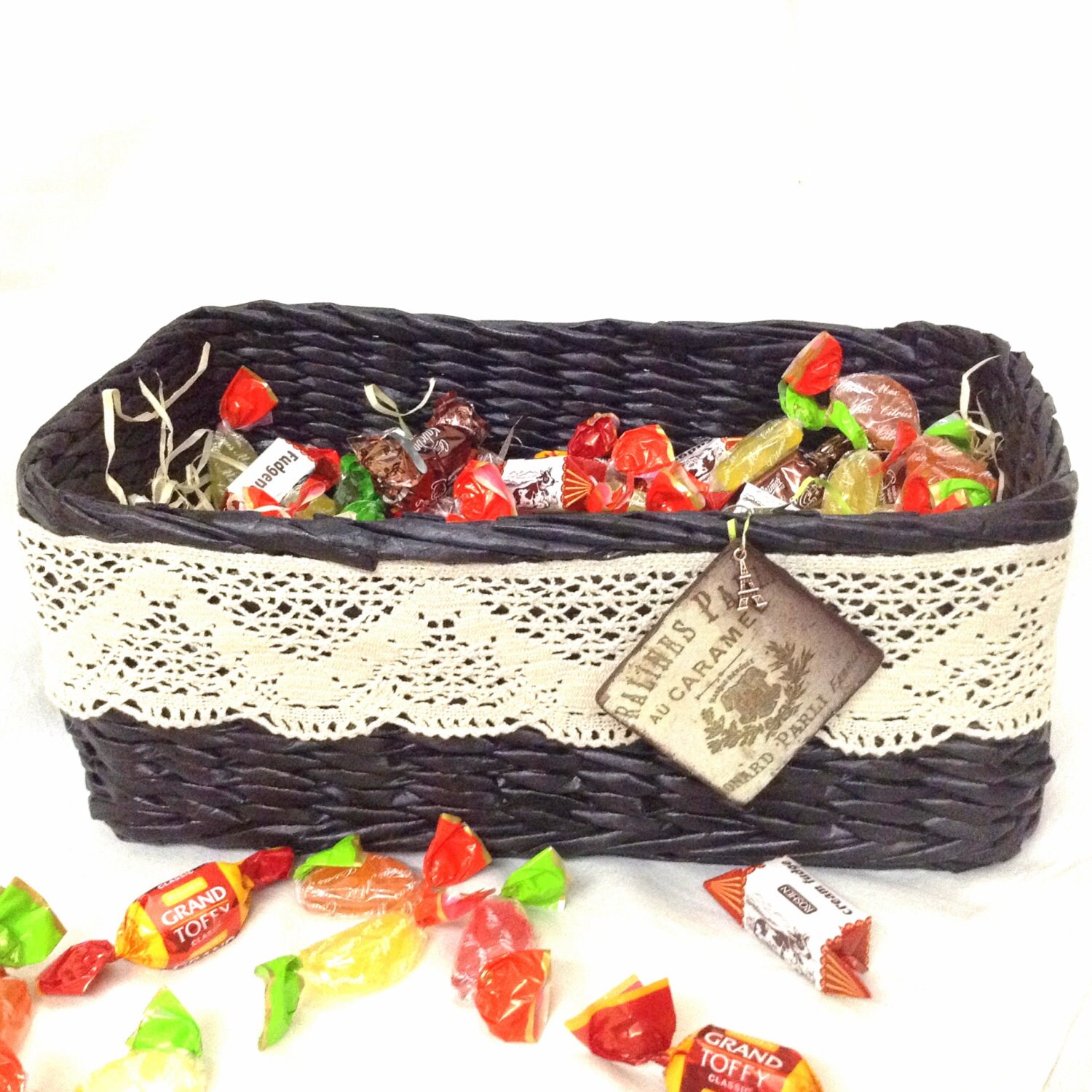 Vintage Wicker Storage Basket Bathroom Storage Rustic Storage - Etsy