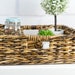 Hand Woven Coffee Table Large Tray, Rustic Square Wicker Basket Tray ...