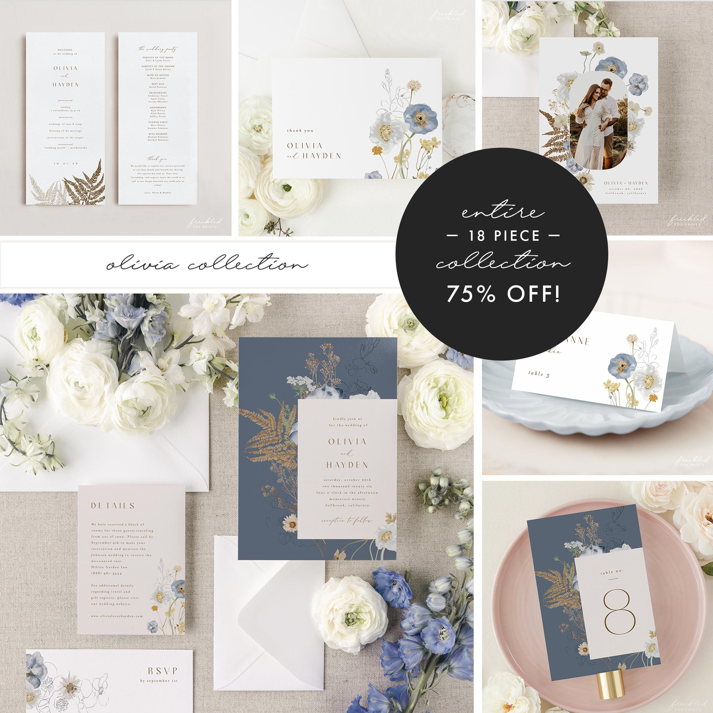 Boho Floral Wedding Save the Date With Photo Template Instant Download ...