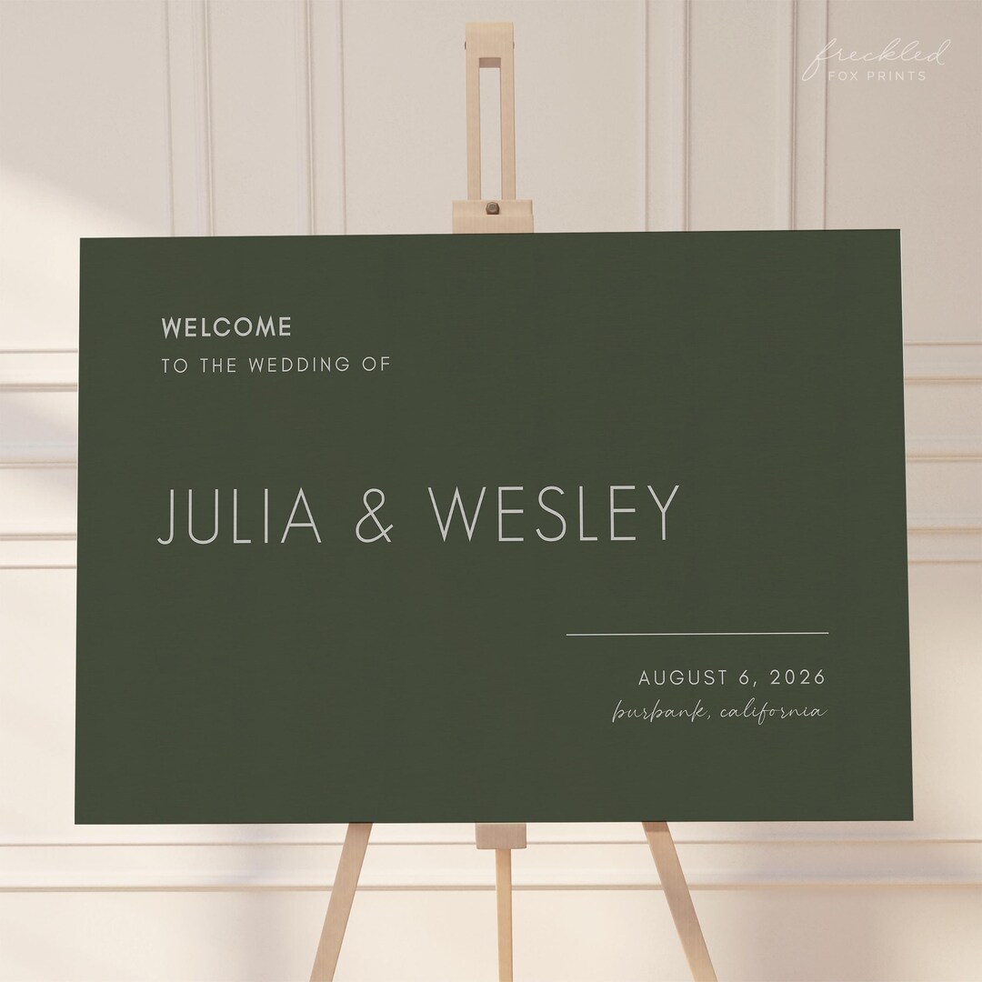 Editable Minimalist Wedding Welcome Sign Instant Download, MOR - Etsy