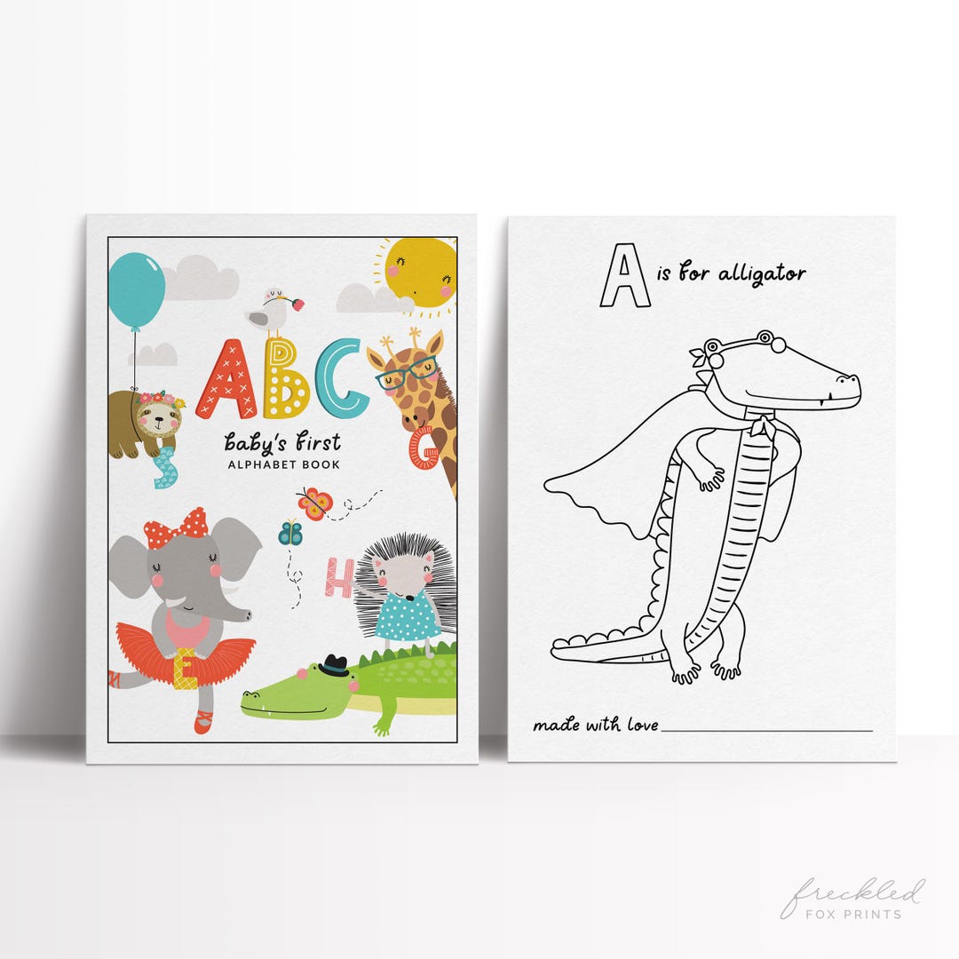 Printable Baby's First ABC Alphabet Coloring Book - Instant Download ...
