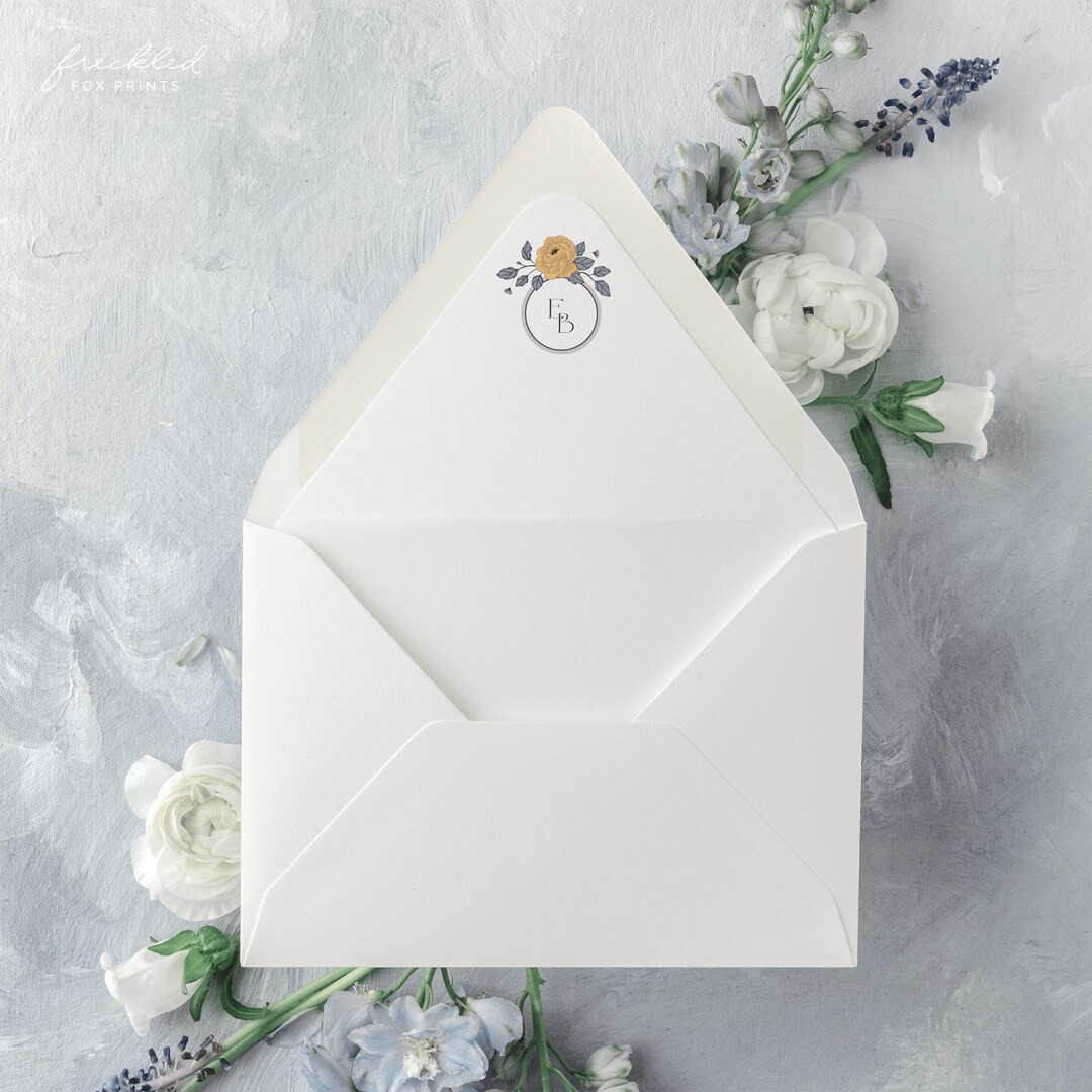 Art Nouveau Invitation Envelope Insert Template, ELO - Etsy