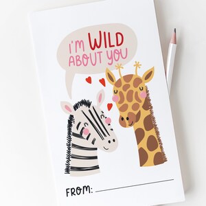 Cute Animal Printable Valentine's Day Cards for Classroom Exchange - Etsy