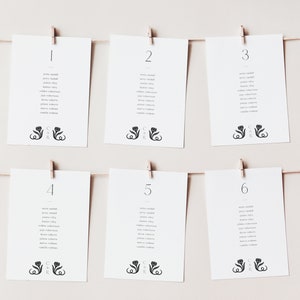 Art Deco Seating Chart Cards, Table Assignment Cards, Seating Chart ...