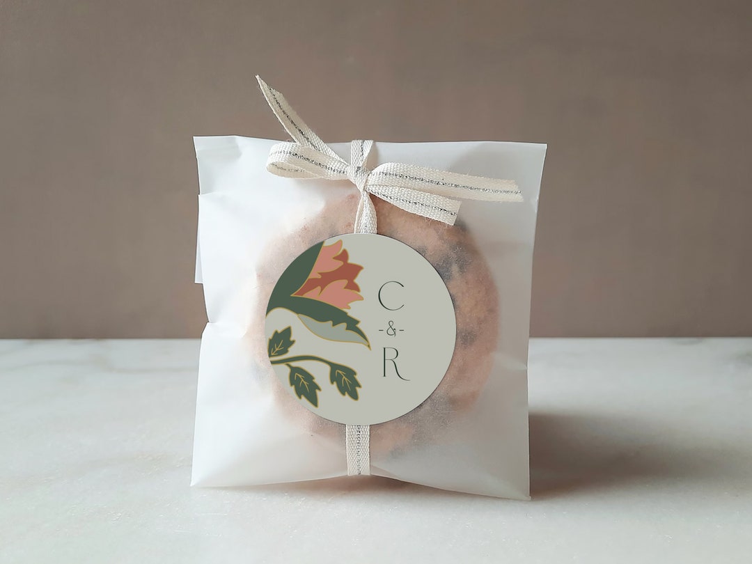 Art Deco Wedding Favor Sticker, Sticker Template, Round Sticker ...