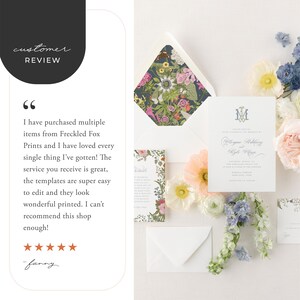 Crested Monogram Printable A7 Guest Address Envelope Template for ...