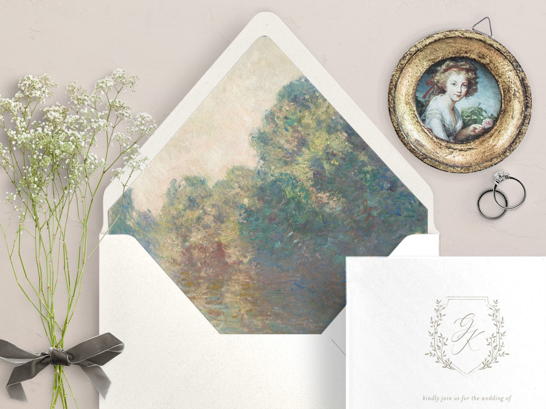 Fine Art Envelope Liner, Printable Envelope Liner Template, Regency ...