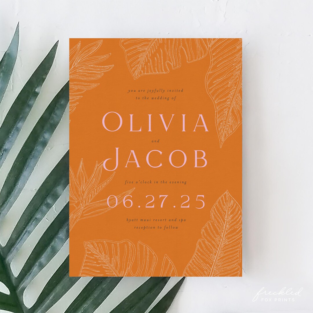 Editable Modern Beach Invite Template for Destination Wedding, LEI1 - Etsy