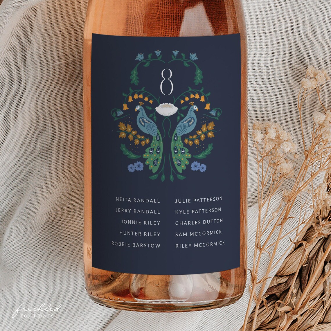 Vintage Art Deco Seating Chart Wine Label for Weddings, G1 - Etsy