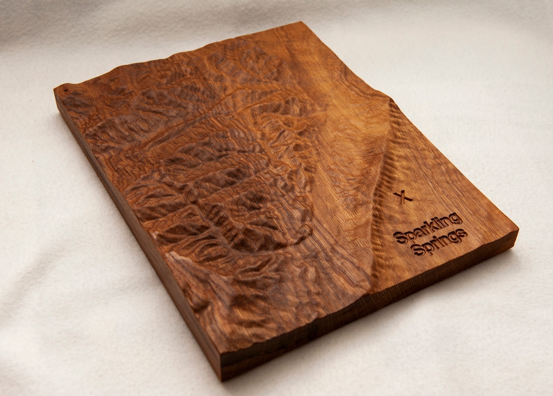 Custom 3D Wood Topographical Map - Etsy