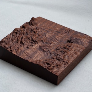Custom 3D Wood Topographical Map. Anywhere in the World. Customizable ...