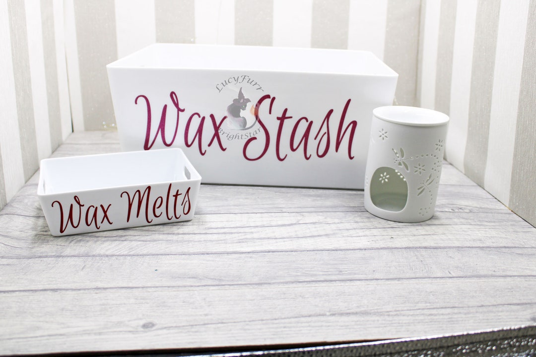 Personalized Wax Melts Storage Box: Glitter Vinyl Decor - Etsy