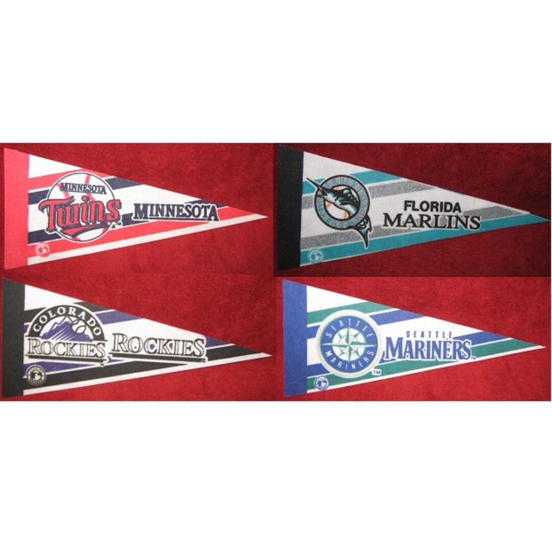 U-Pick-1 Vintage 1990s mlb mini banderín de béisbol Colorado Rockies ...