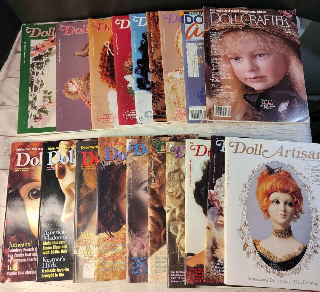 19 Issues Porcelain Doll Artisan Doll Crafter Doll Artistry Magazines ...