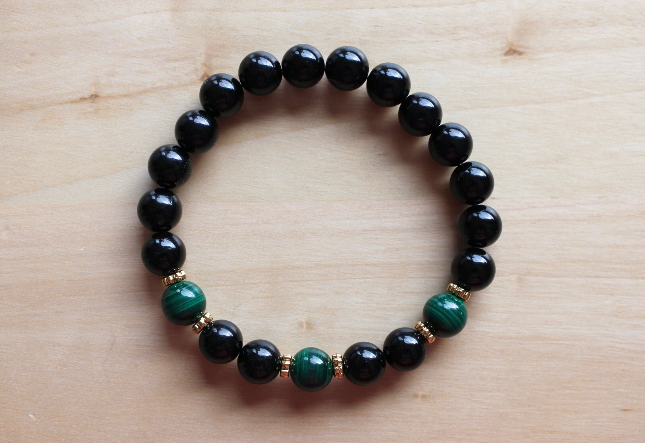 Tourmaline Mala Malachite Mala Bracelet Wrist Mala Beads - Etsy