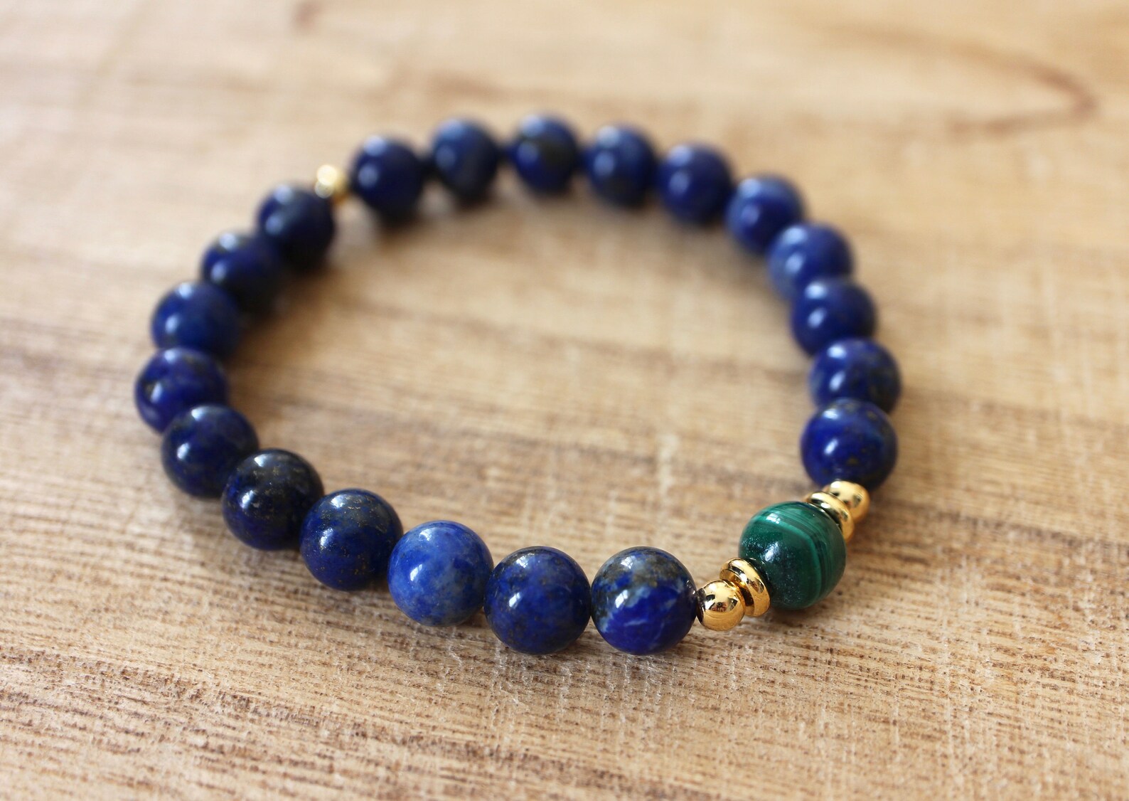 Lapis Lazuli and Malachite Mala Bracelet - Healing Crystals for New ...