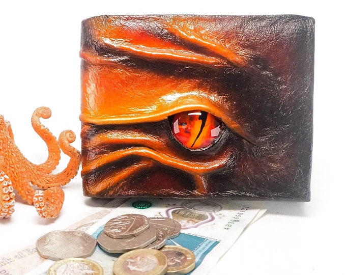 Fire Dragon Wallet Gents Wallet Real Leather Wallet Eye - Etsy