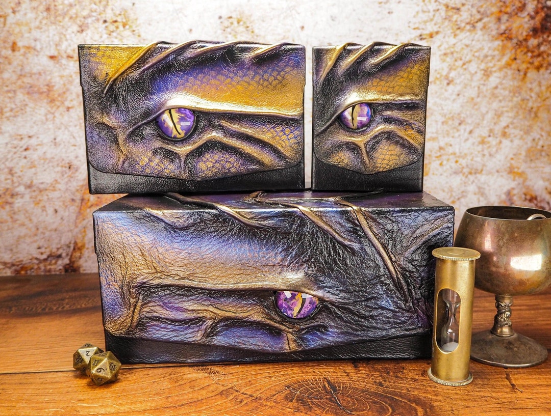 Dragon Eye Deck Box – Purple & Gold, MTG Card Storage - Etsy
