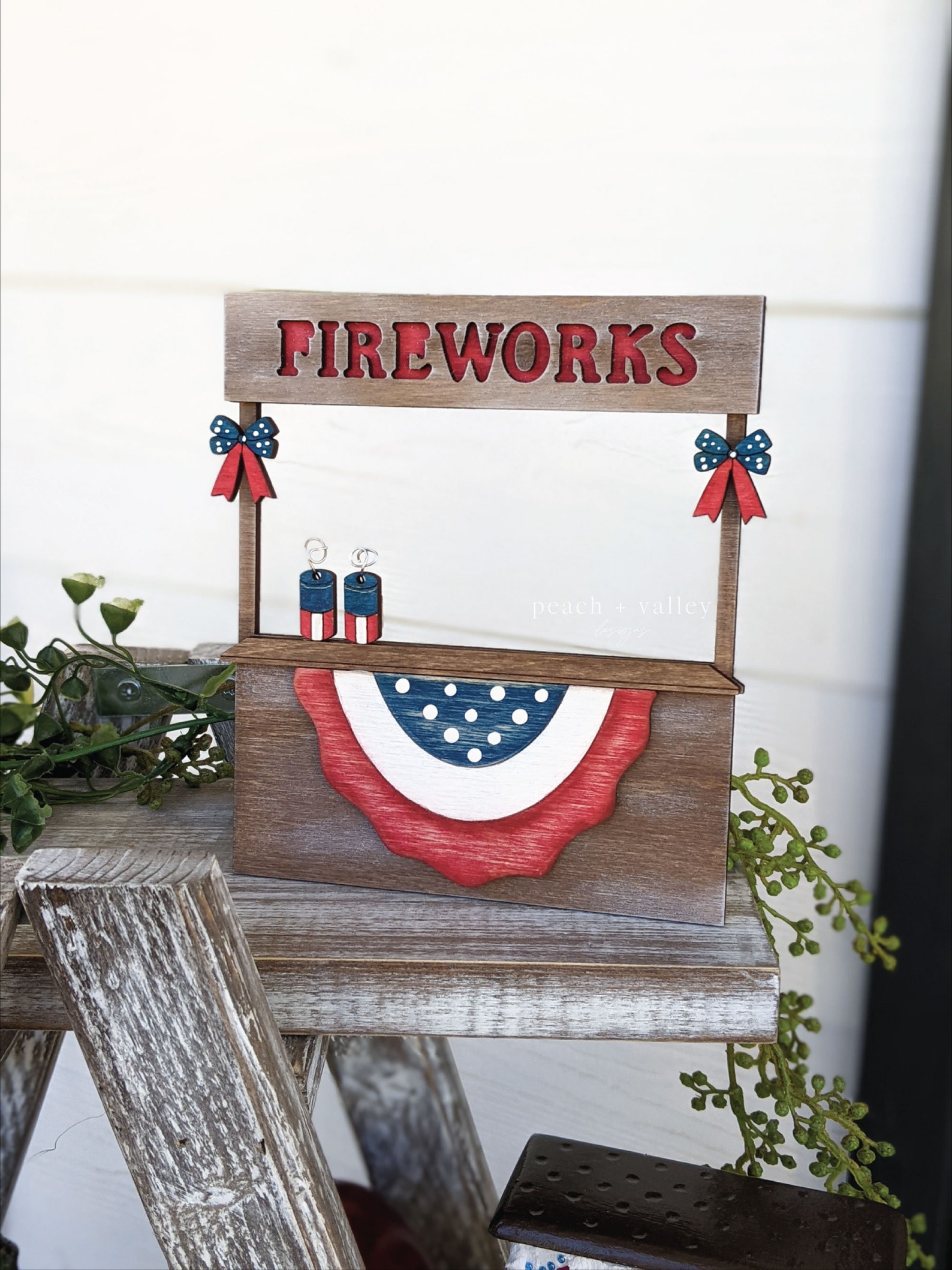 July 4th Decor Laser Cut File, DIY Laser Cutting Design Tiered Tray ...