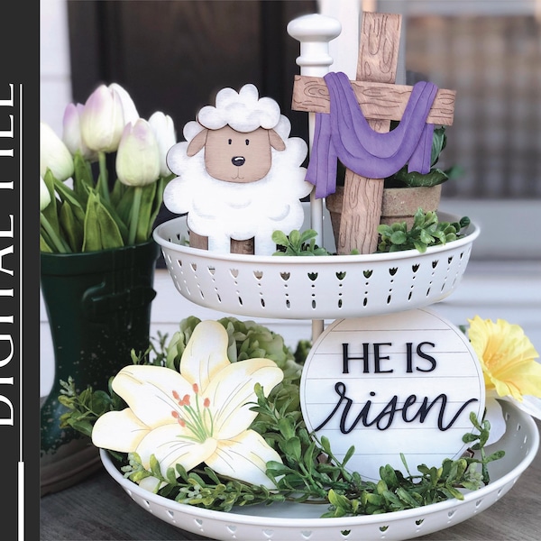 Easter Tiered Tray Decor - Etsy