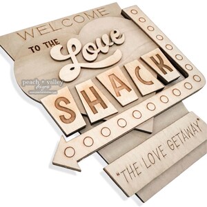 Love Shack Sign Laser Cut File, DIY Valentines Decor Laser Cutting ...