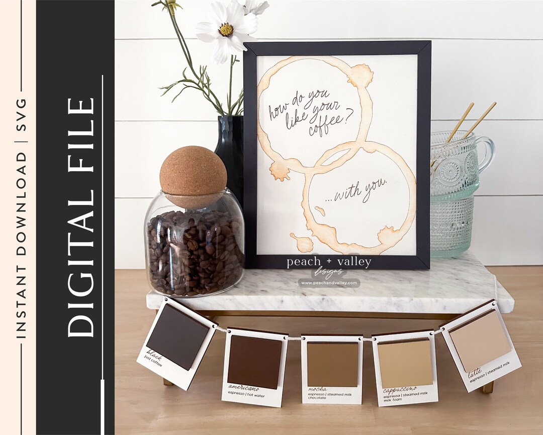 Coffee Station Laser Cut File, Coffee Bar Sign Laser Cutting Design ...