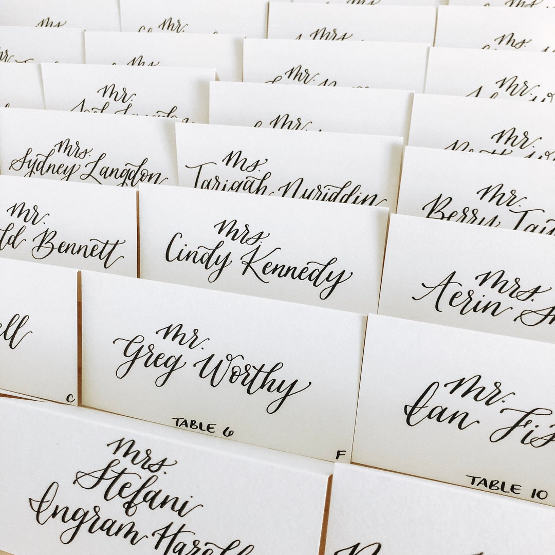 Wedding Place Cards, Placecards for Seating Chart, Place Cards for ...