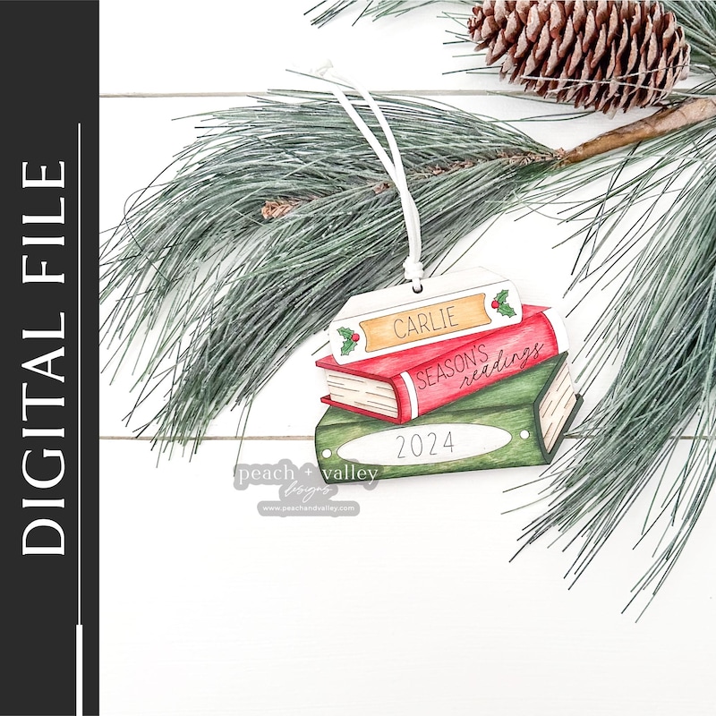 Christmas Book Stack - Etsy
