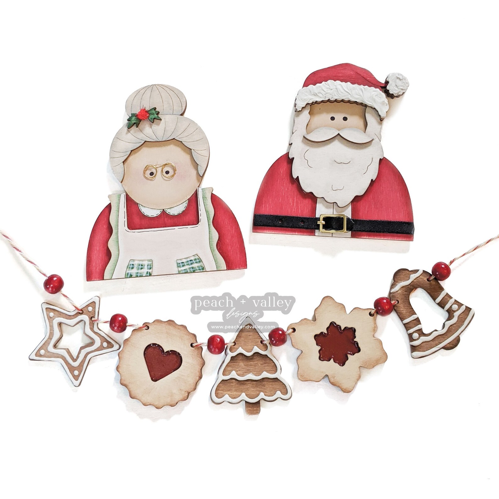 Mr and Mrs Claus Laser Cut File, DIY Christmas Decor Laser Cutting ...