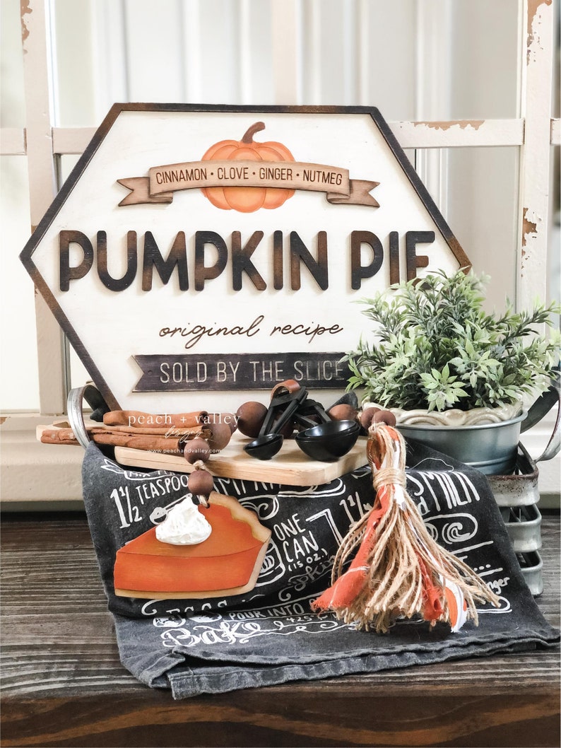 Pumpkin Pie Sign Laser Cut File, DIY Fall Decor Laser Cutting Design ...