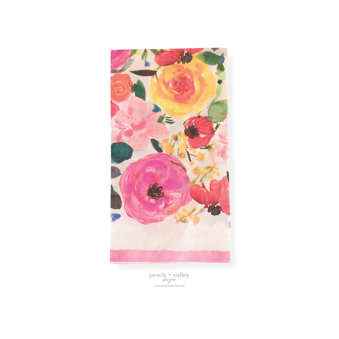 Colorful Watercolor Flowers Decoupage Napkin Decoupage Guest Napkin ...