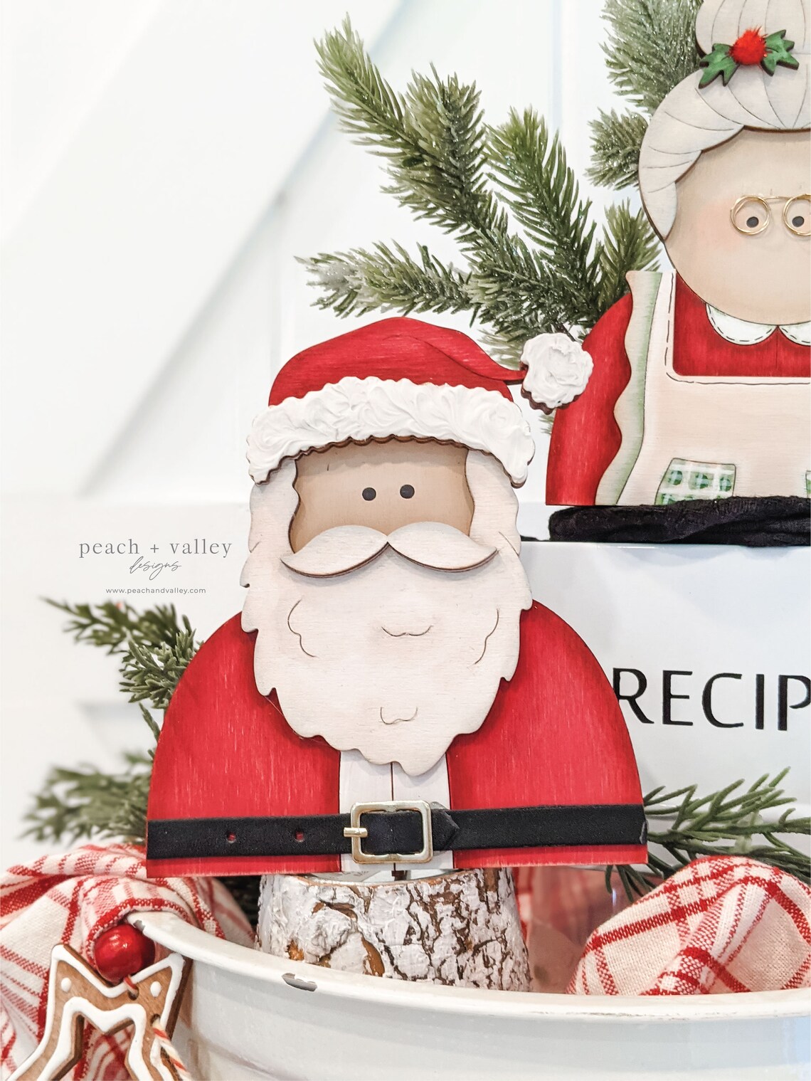 Mr and Mrs Claus Laser Cut File, DIY Christmas Decor Laser Cutting ...