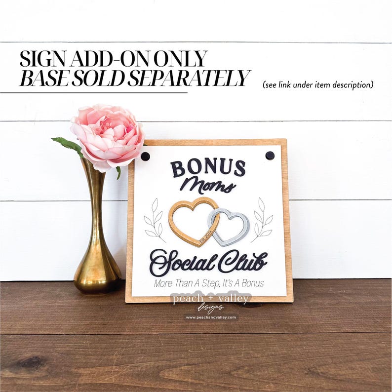 Bonus Mom Social Club Laser Cut File, Gift for Stepmother ...