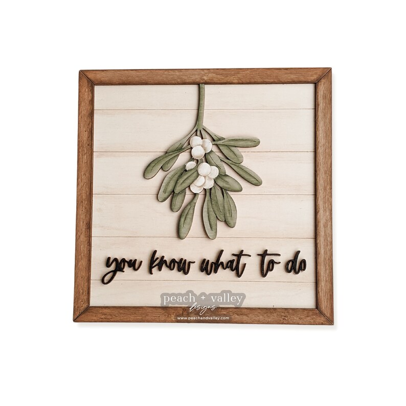 Christmas Mistletoe Laser Cut File, DIY Christmas Decor Wood Cutting ...