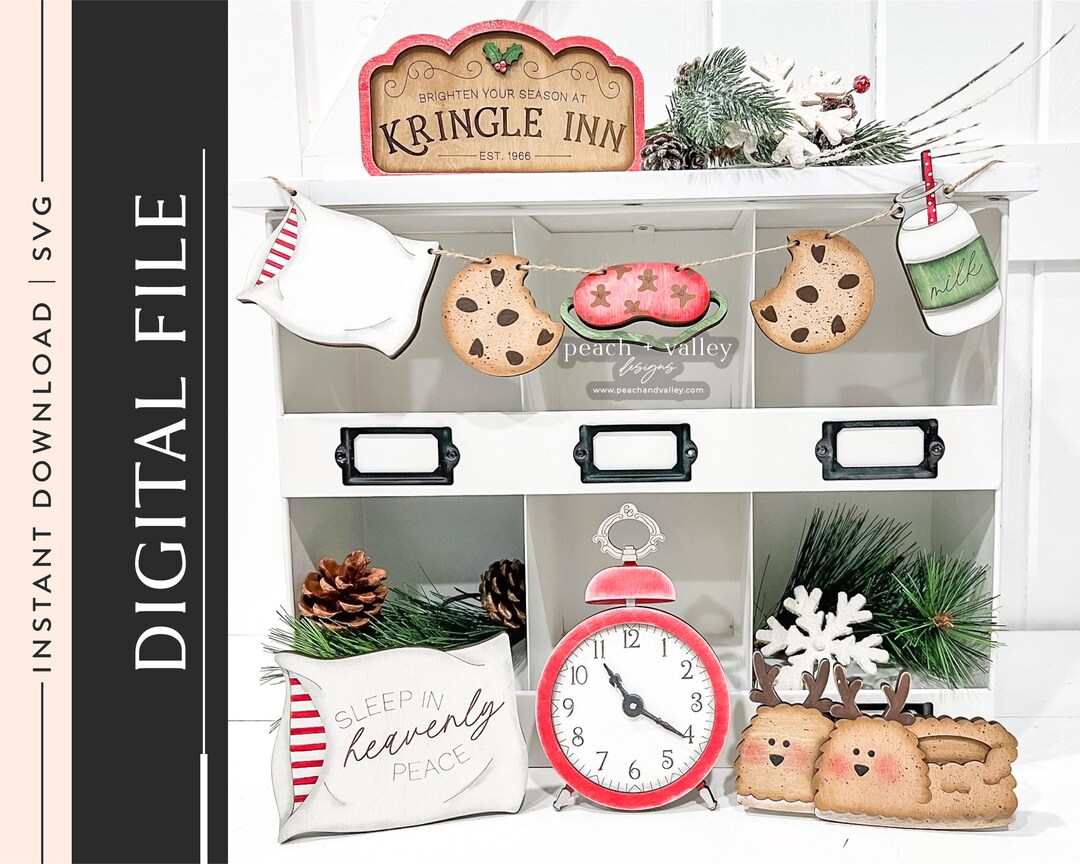 Milk and Cookies Laser Cut File, DIY Christmas Decor Laser Cutting ...