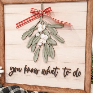 Christmas Mistletoe Laser Cut File, DIY Christmas Decor Wood Cutting ...
