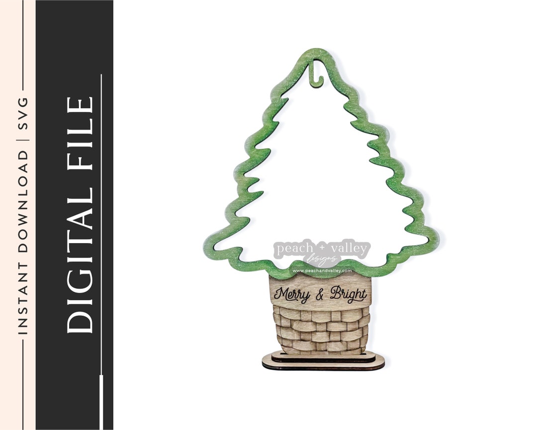 Christmas Tree Ornament Stand SVG Christmas Ornament Stand Winter Laser ...