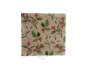 Merry Truck Tailgate Decoupage Cocktail Napkin | Christmas Craft Napkin ...