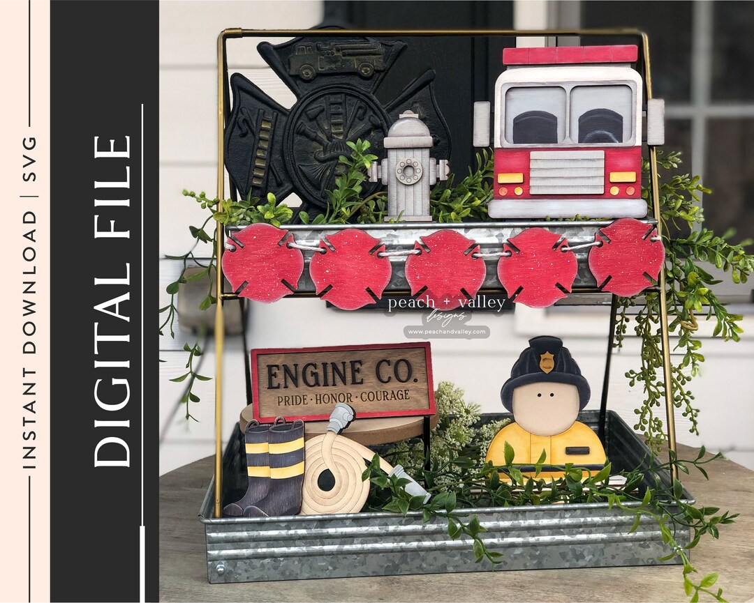 Firefighter Laser Cut File, Firefighter Gift Wood Cutting Machine ...