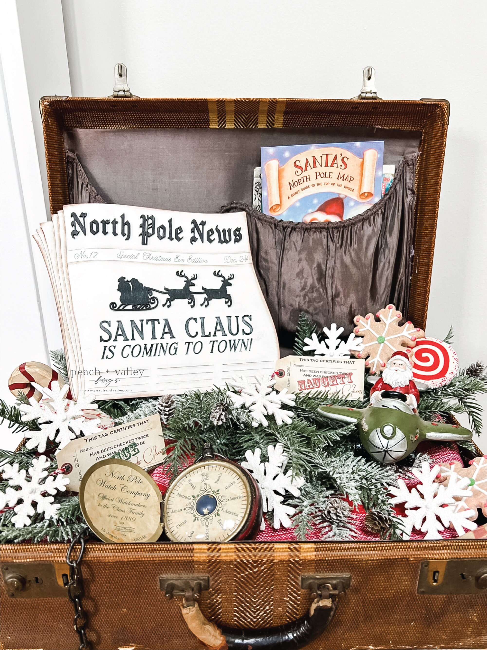 North Pole Newspaper Design Laser Cut File, DIY Christmas Decor Laser ...