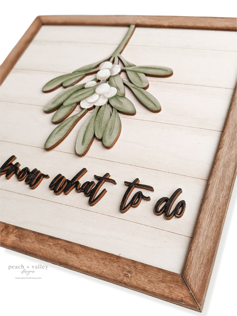 Christmas Mistletoe Laser Cut File, DIY Christmas Decor Wood Cutting ...