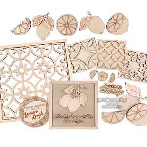 Lemon Drops Laser Cut File, Lemon Design Laser Cutting Design Glowforge ...
