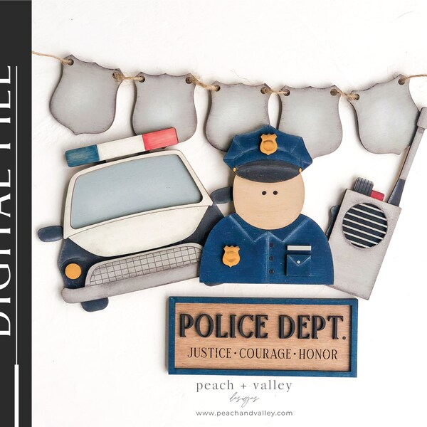 Wood Cut Out Police Car - Etsy