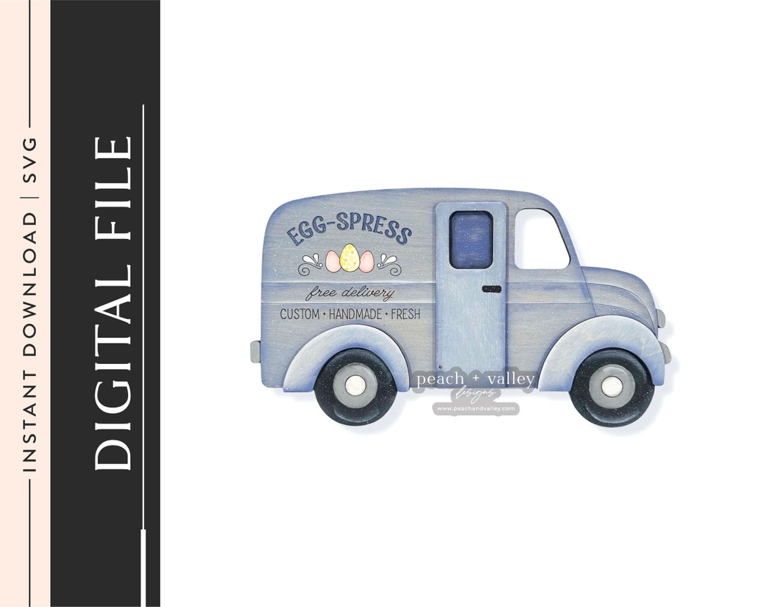 Egg-spress Easter Van Sign Cut File SVG Carrot Tiered Tray Set DIY ...