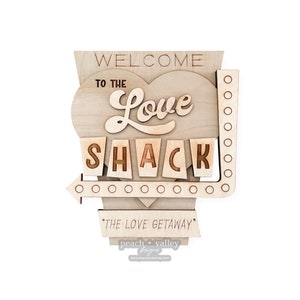 Love Shack Sign Laser Cut File, DIY Valentines Decor Laser Cutting ...