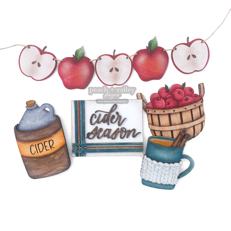 Apple Cider Laser Cut File, DIY Fall Decor Apple Picking Laser Cutting ...