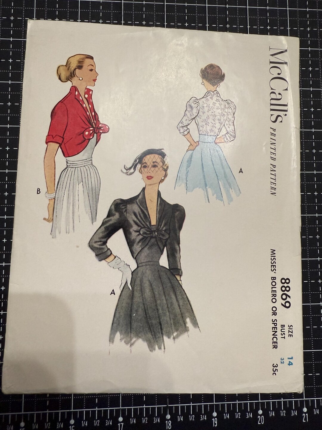 Mccall Original 1932 Misses Bolero or Spencer Sewing Pattern# 8869/size ...