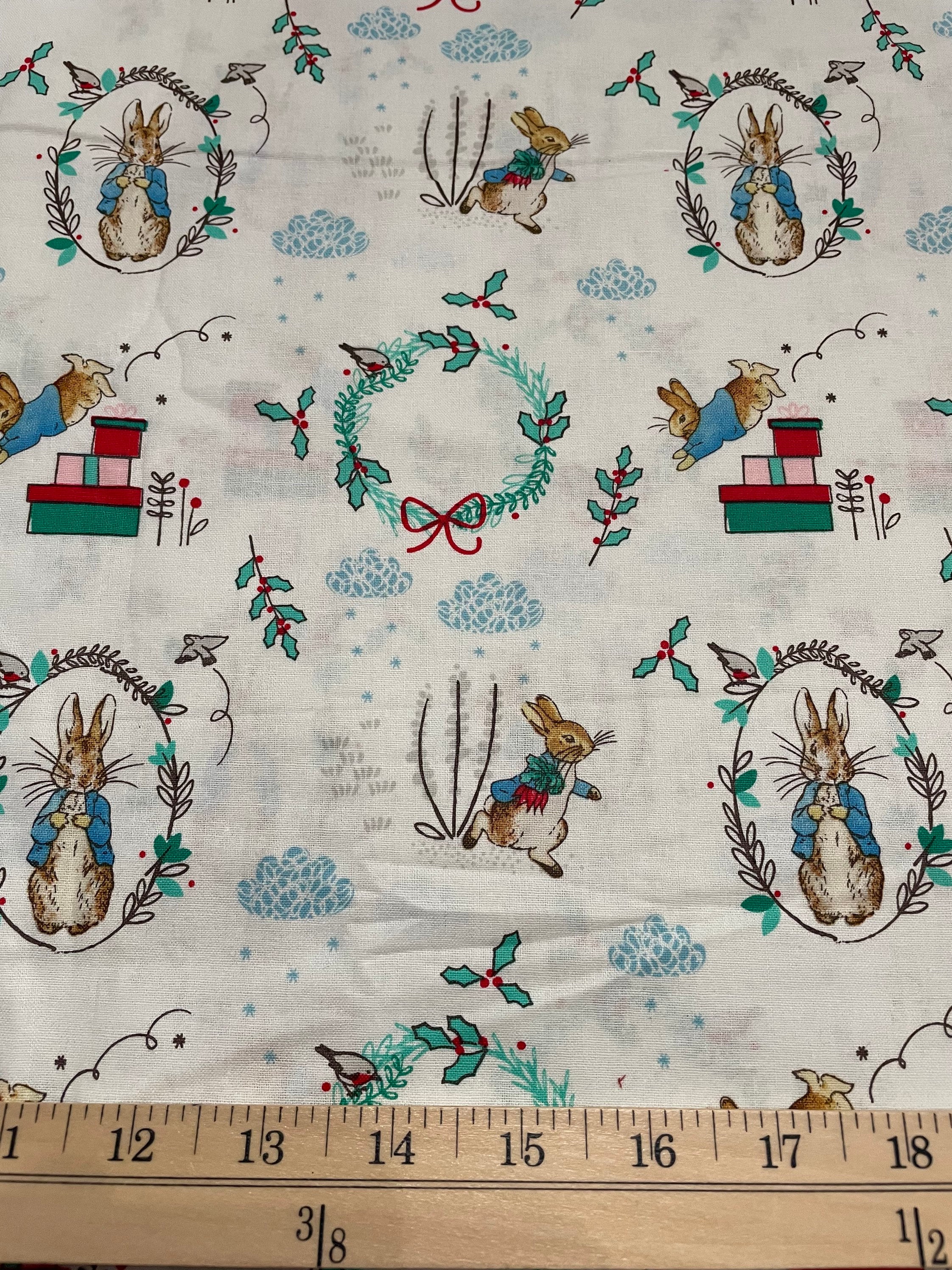 Peter Rabbit Christmas Christmas Wreath on a White Background | Etsy