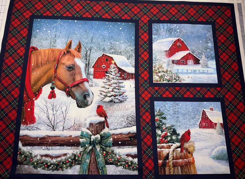 Farmstand Friends- Christmas Fabric Panel by Northcott /sold by the ...