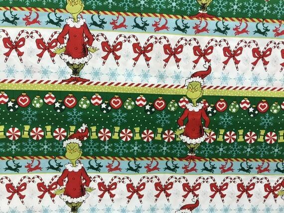 How the Grinch Stole Christmas Colorful Grinch Stripe | Etsy